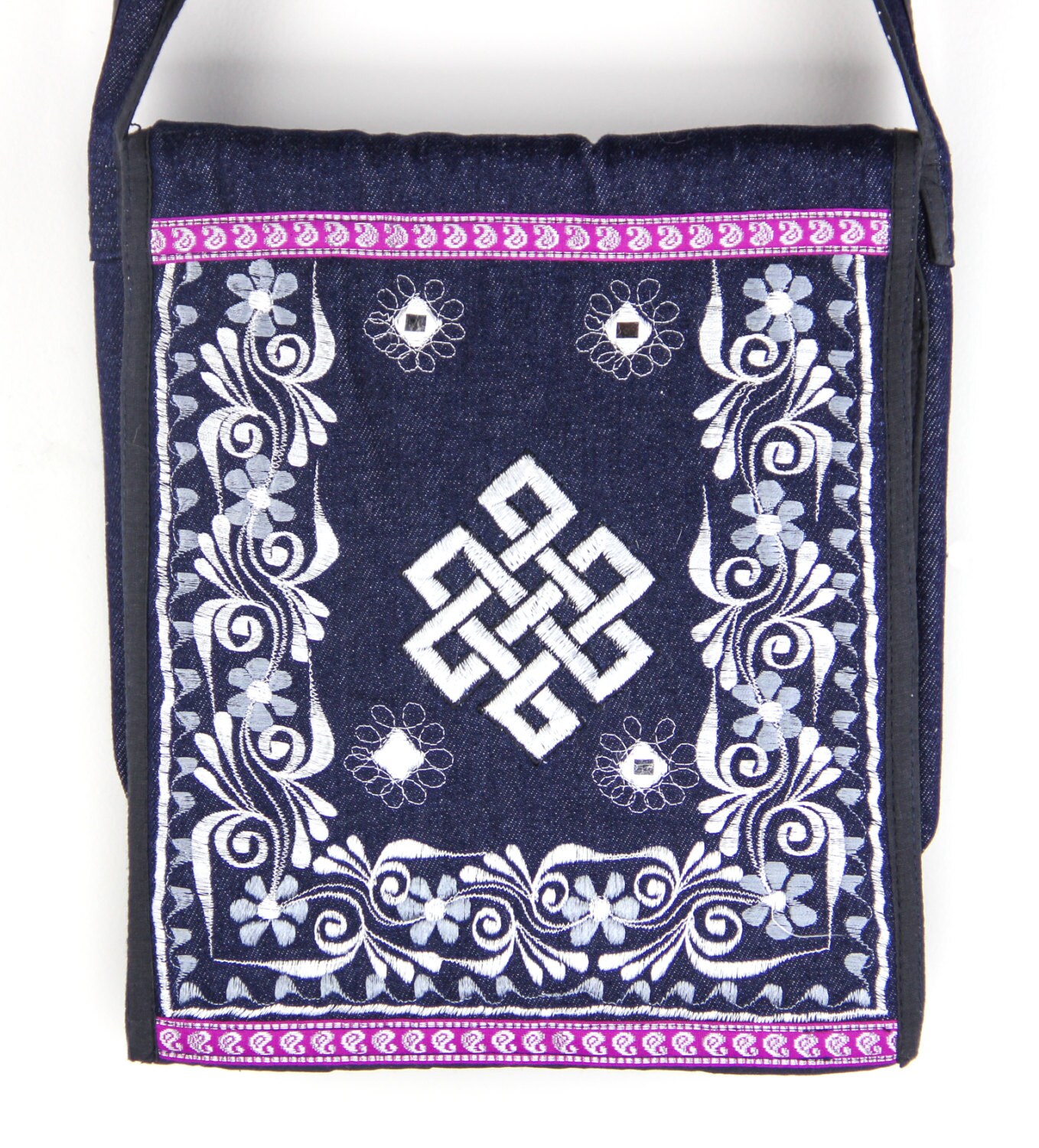 Tibetan Buddhist Eternal Knot Shoulder Bag // Sacred Buddhist - Etsy