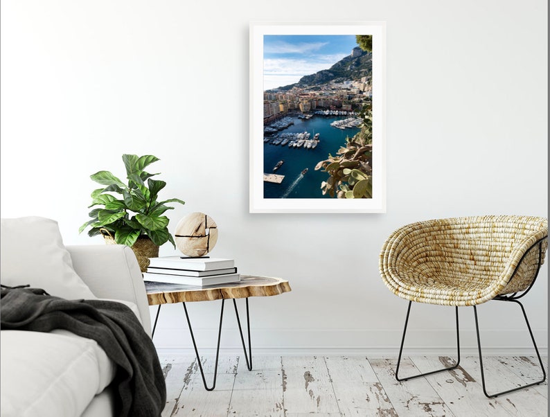 Monaco on the Mediterranean Sea Photo Wall Art - Etsy