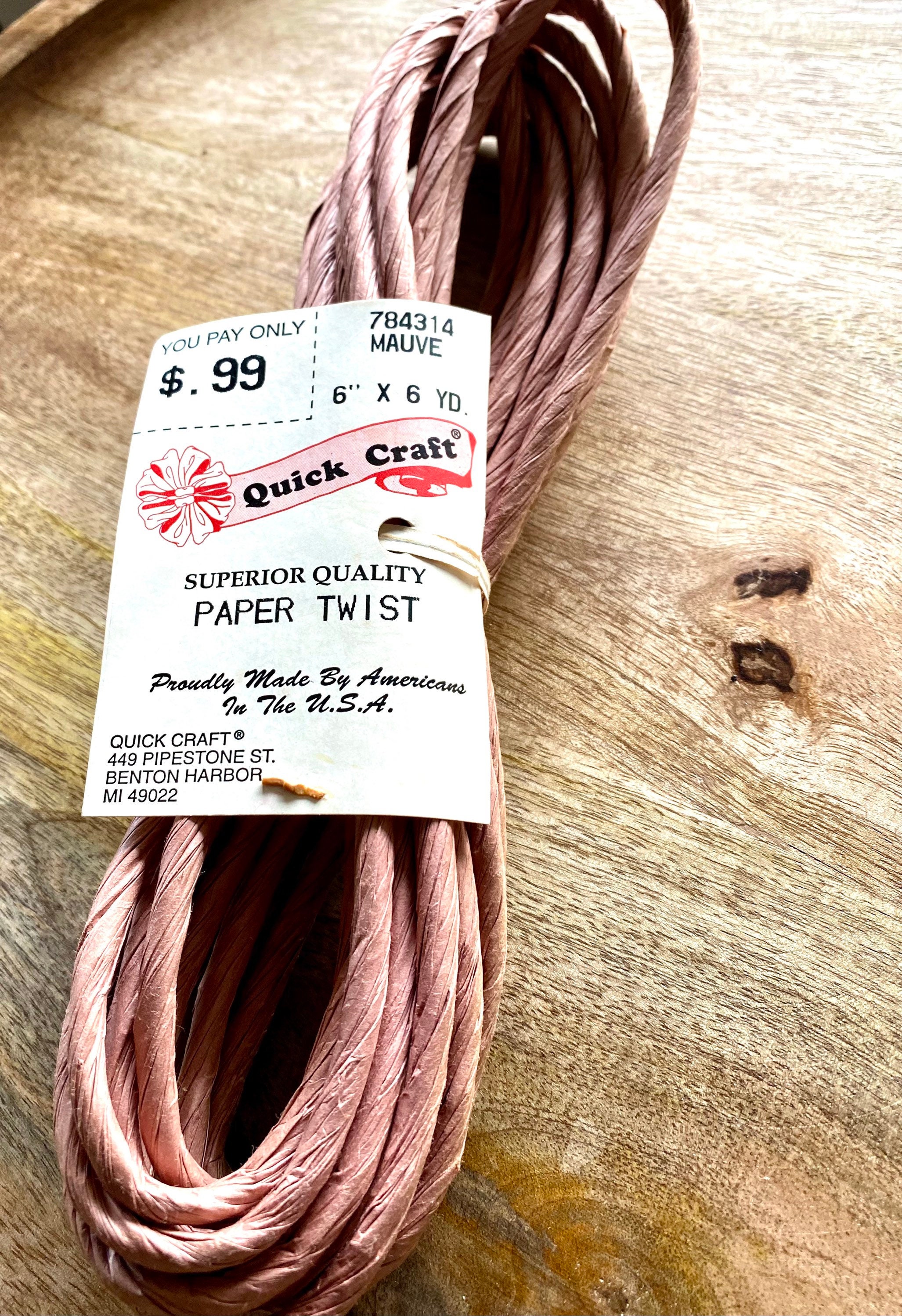 Vintage NOS Twisted Paper Ribbon American Twisting Company, Plaid, and ...