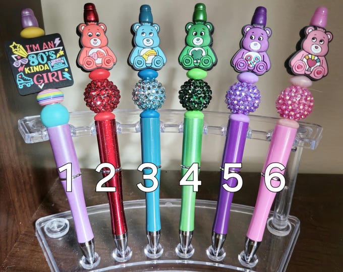 Beaded Pens Care Bear 80s Retro Cartoon - Etsy