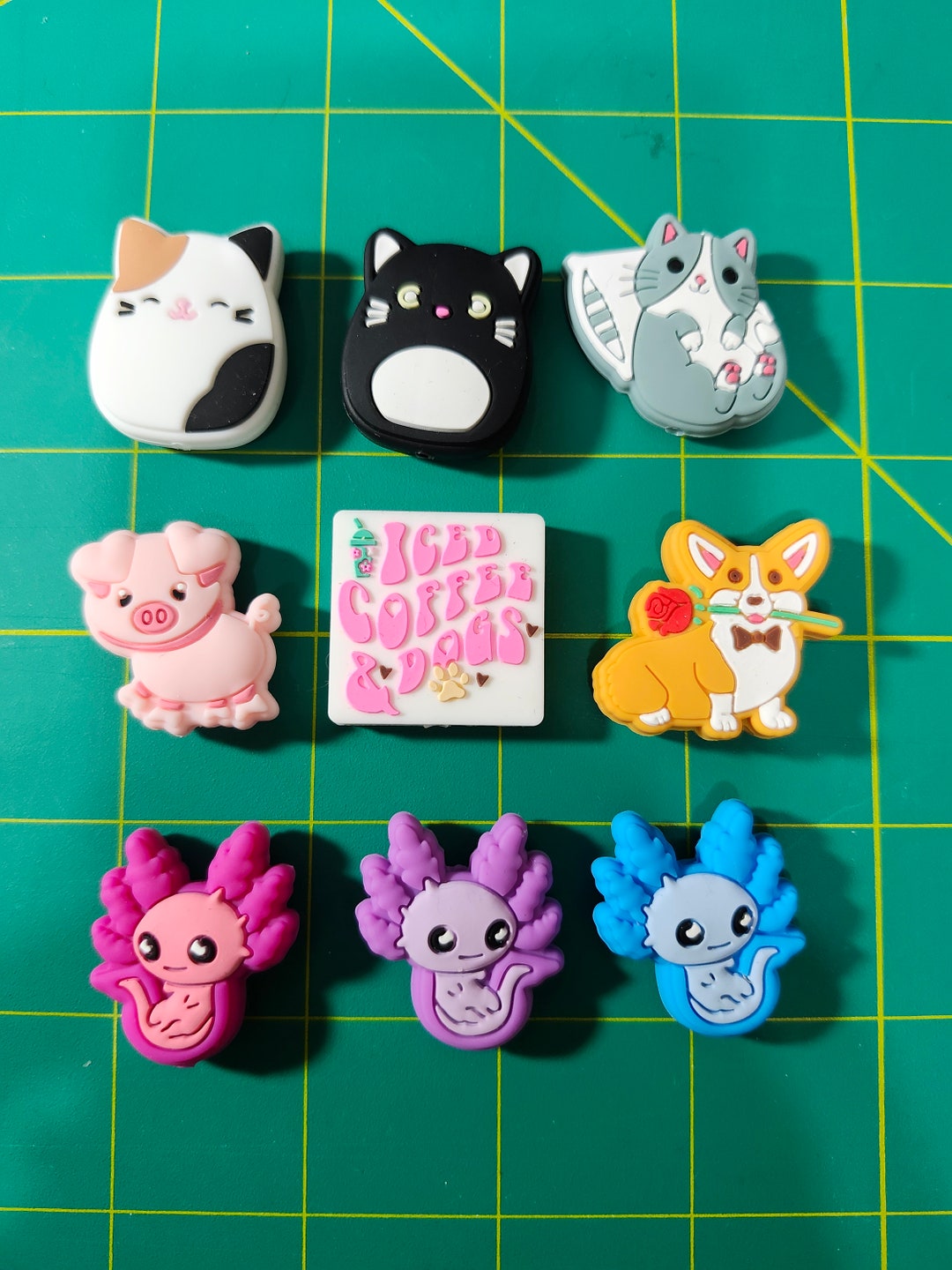 Silicone Focal Beads Penguin Corgi Pug Snake Puppy Kitten for Beadable ...