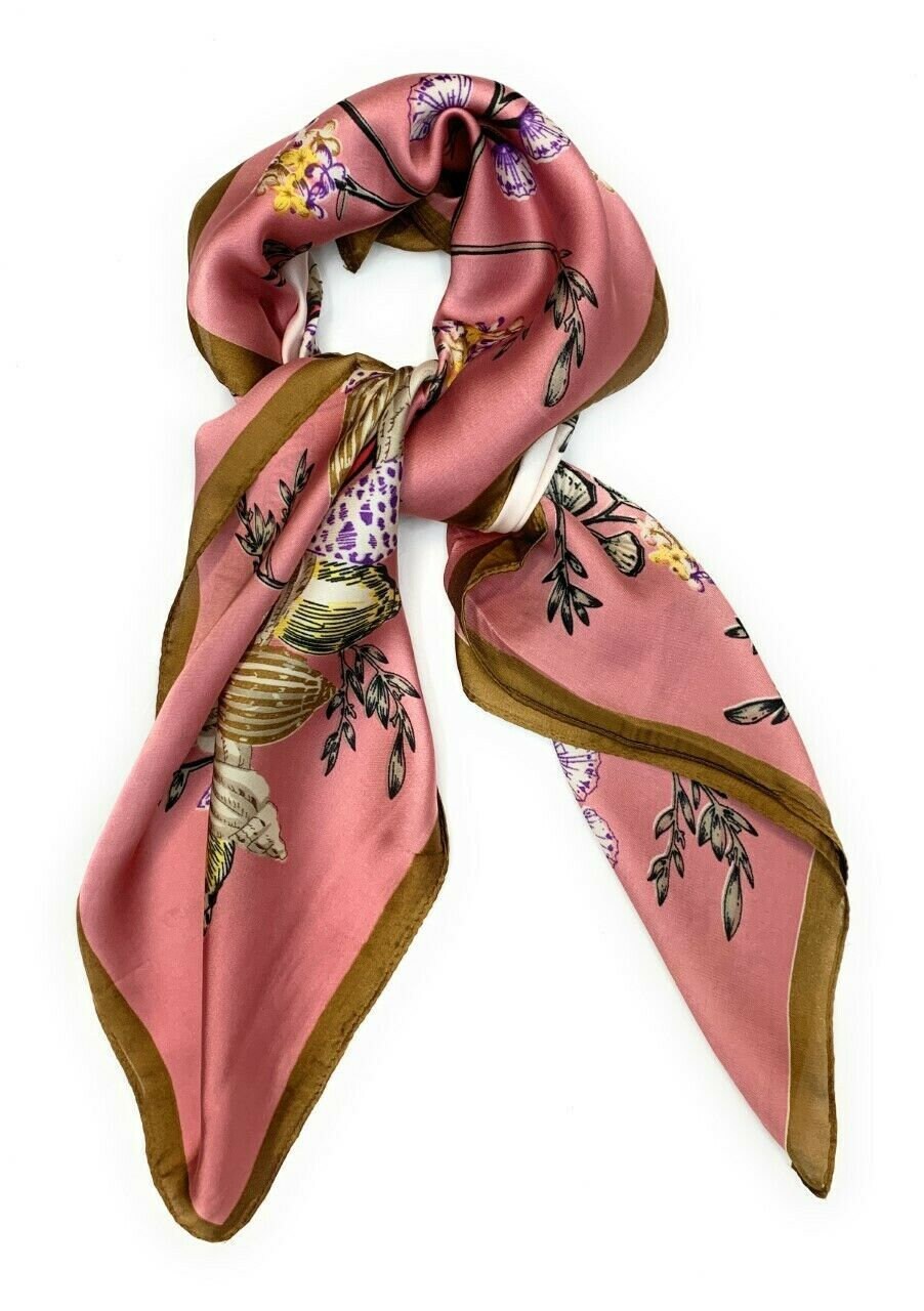 70cm X 70cm Flowers Floral Shell Print Pattern Square Scarf - Etsy