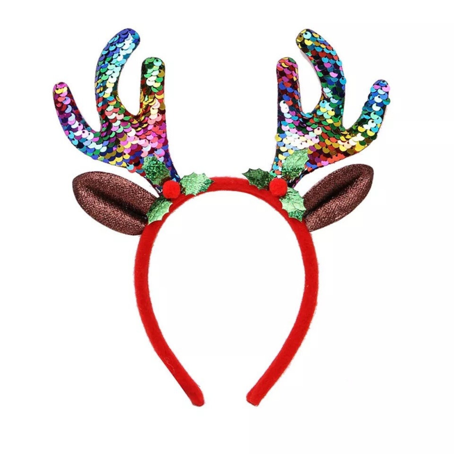Kids Adult Christmas Antlers Headbopper Headband Head Bopper Novelty ...