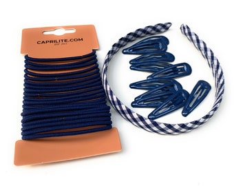 Navy Hair Clips | Etsy