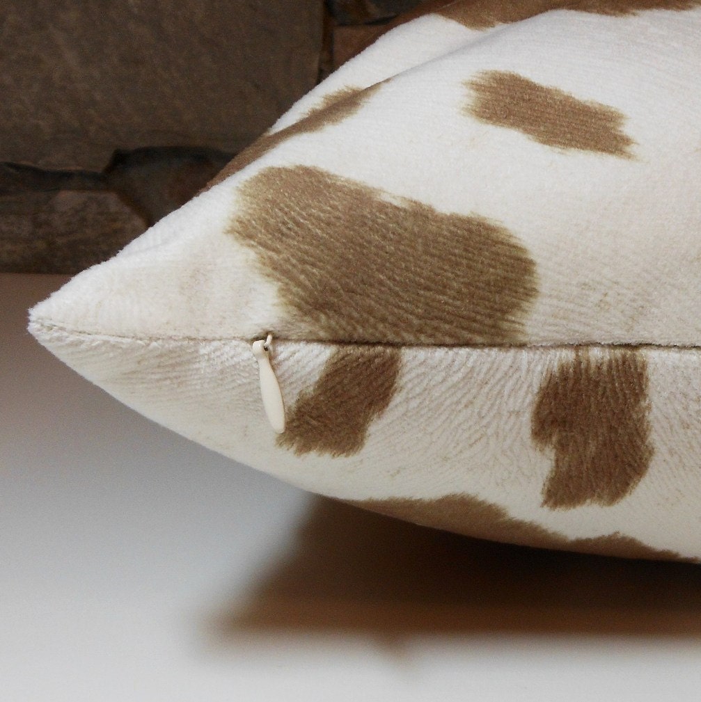 Faux Cowhide Palamino//spotted Cow Pillow Same Fabric Both Sides - Etsy