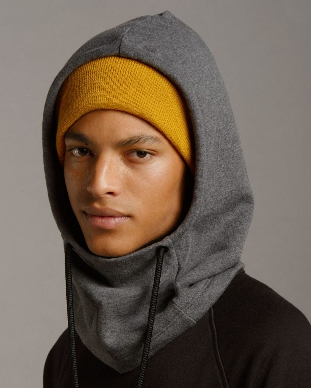 Snood Hood Hat, Cowl Hood Cotton, Men Women Neck Warmer, Fleece Neck ...