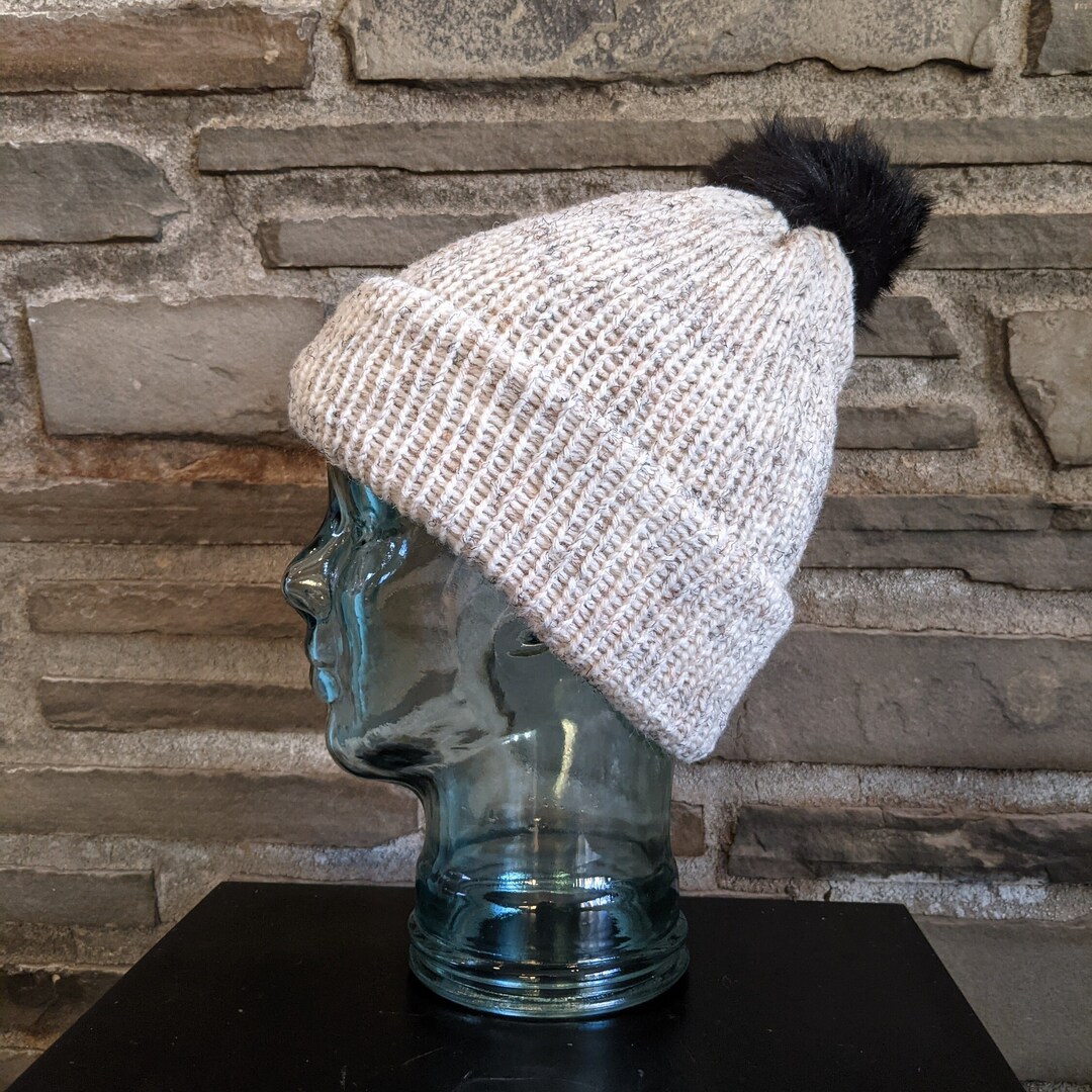 White Warm Winter Hat With Pom | Knit With the Wind | Forever Hat ...