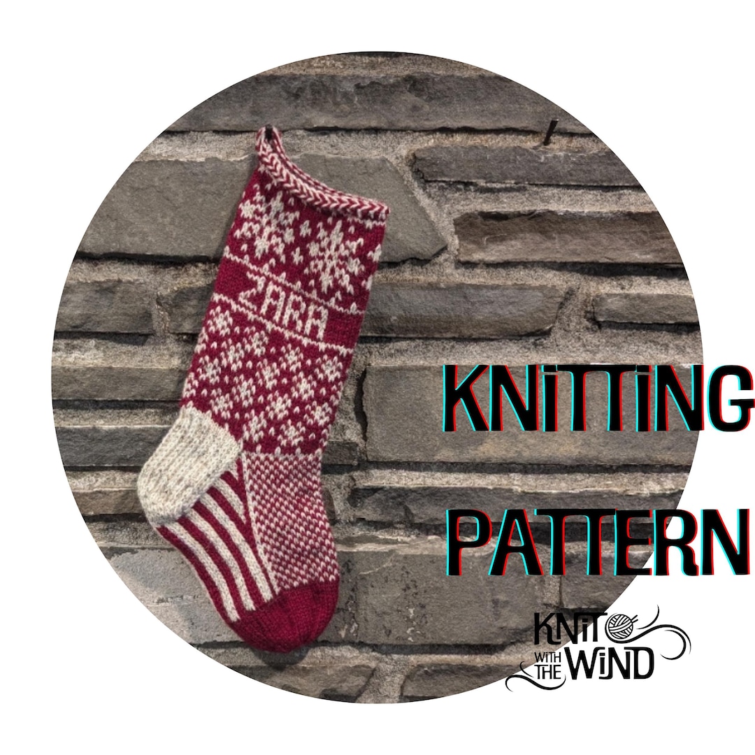Snowflake Christmas Stocking Pattern - Knit Fair Isle - Etsy