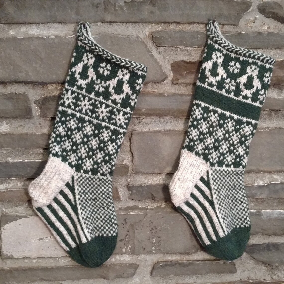 Penguin Christmas Stocking Pattern - Knit Fair Isle - Etsy