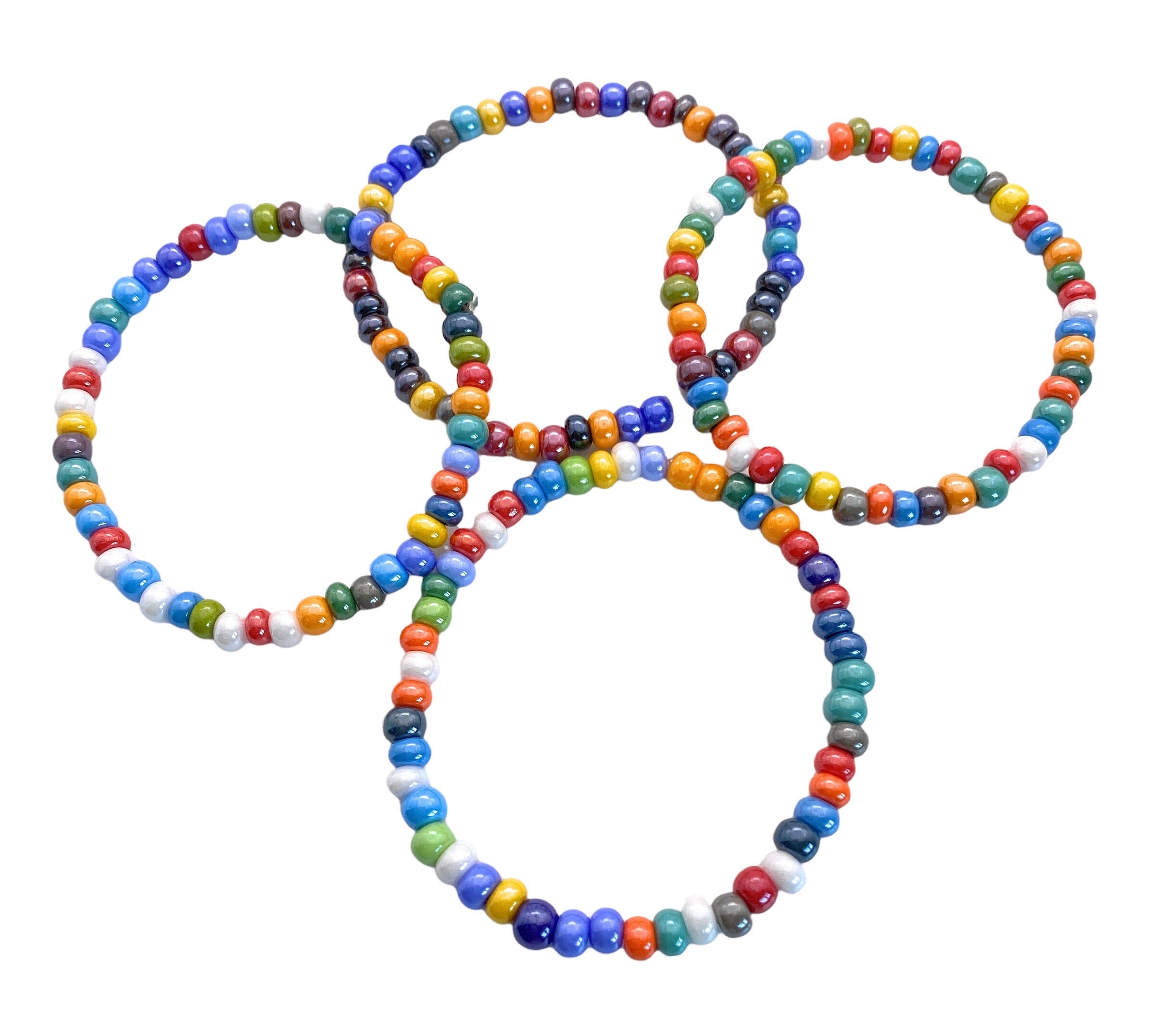 Murano Glass Bracelet Murano Glass Beaded Bracelet Rainbow Bracelet Glass Bracelet Handmade