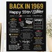 Back in 1969 Sign 55th Birthday Sign for Men, Women, Wife, Husband 55 ...