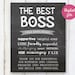 The Best Boss Gift Chalkboard Sign - Number One Boss Gift ...