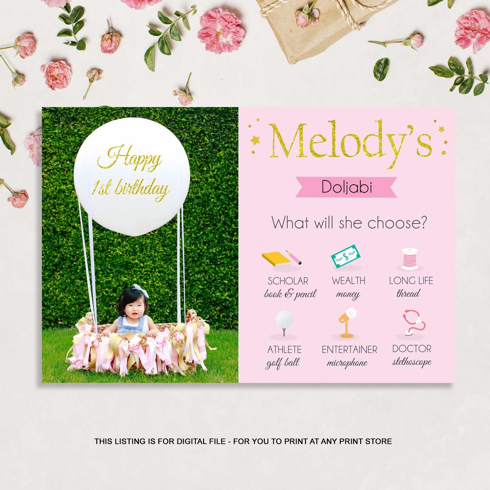 Doljabi Set for Girls 1st Birthday Korean Dol Decoration | Etsy