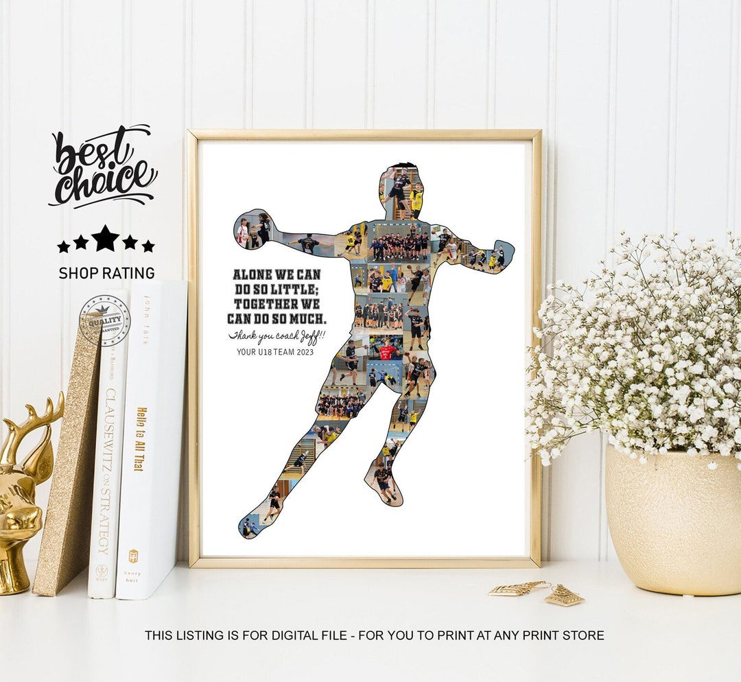 Personalized Handball Coach Gift - Handball Photo Collage Team Gift ...
