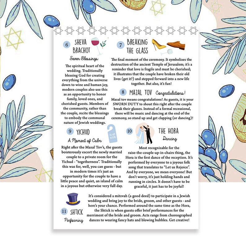 Jewish Wedding Traditions and Rituals Guide Jewish Wedding - Etsy