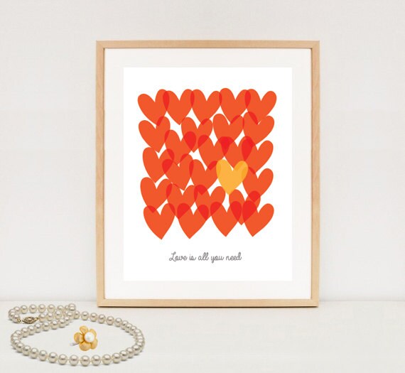 Digital Valentines Day Art Print Love Art Poster Printable | Etsy