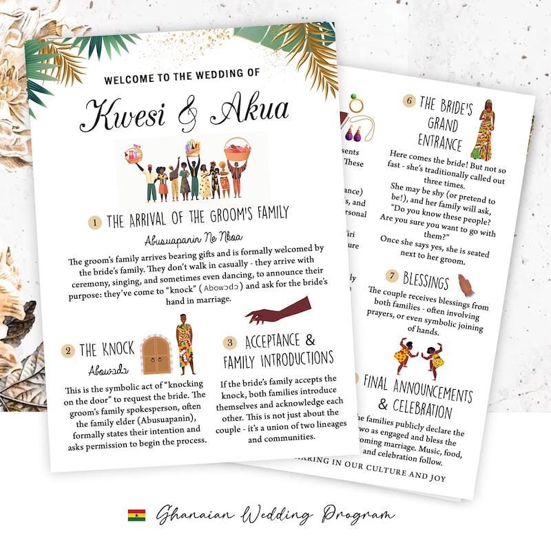 Traditional Ghanian Wedding Program - Etsy
