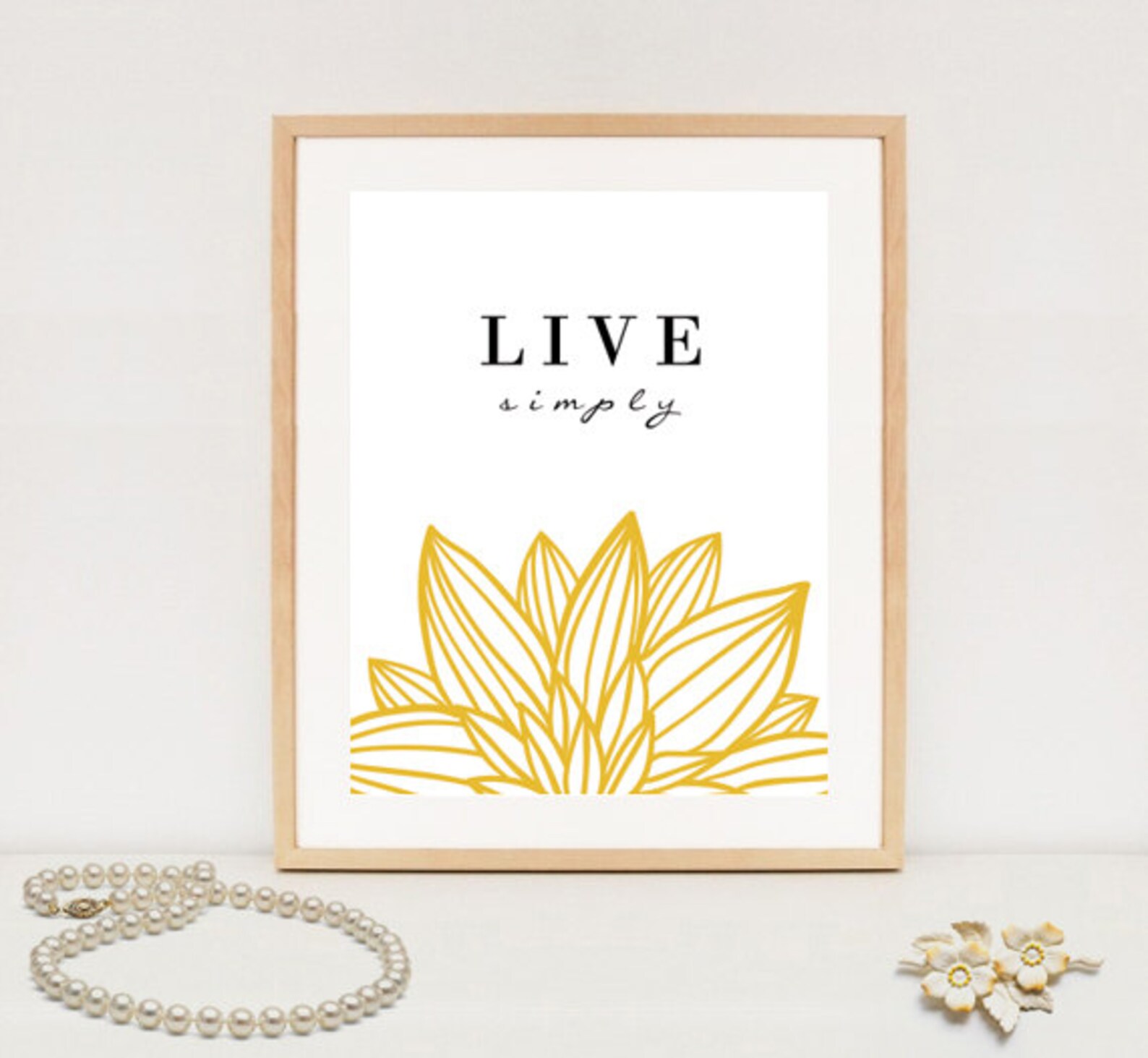 Live Simply Wall Art Print Digital Inspirational Quote Typographic ...