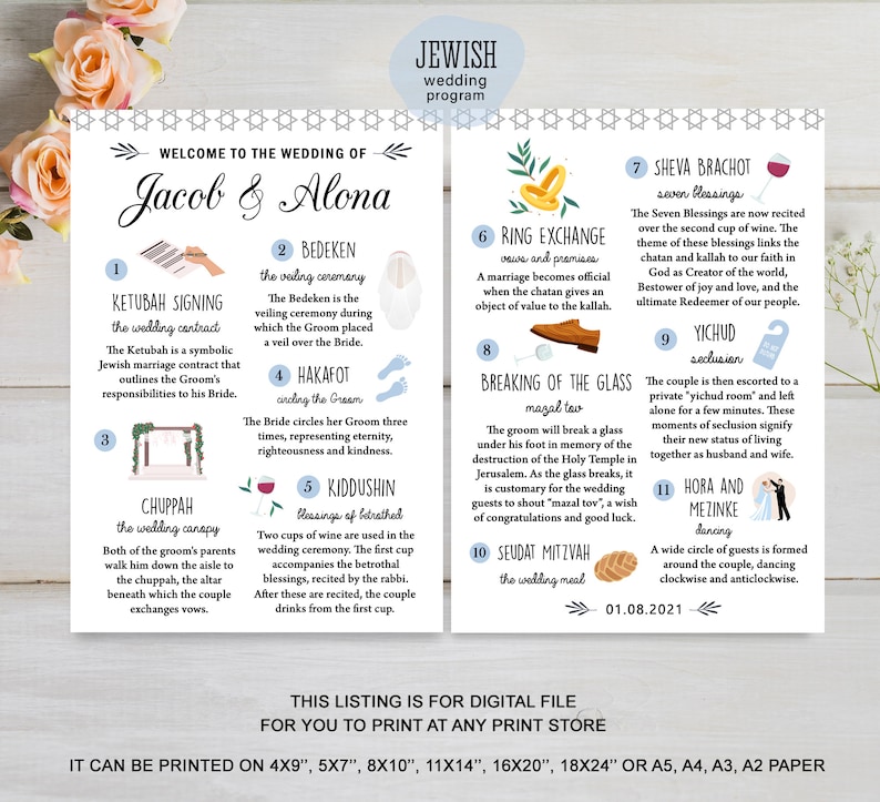 South Indian Wedding Ceremony Program Anand Karaj Wedding - Etsy