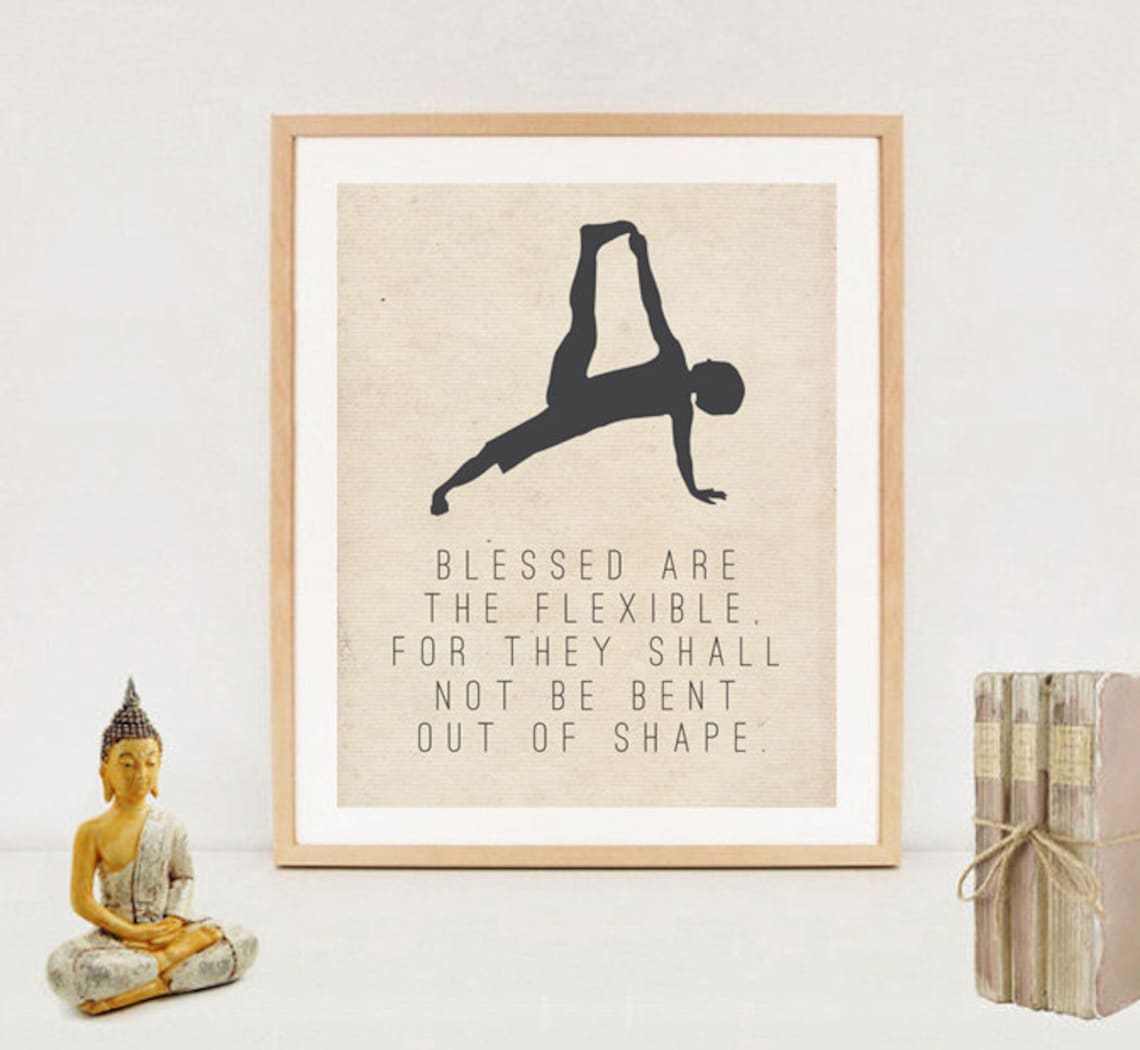 Yoga Poster Spiritual Typography Wall Art Print Yoga - Etsy