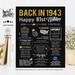 Back in 1943 Sign 81st Birthday Gift Ideas for Grandparents INSTANT ...