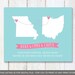 Long Distance Friendship Map - Personalized Best Friends Long Distance ...