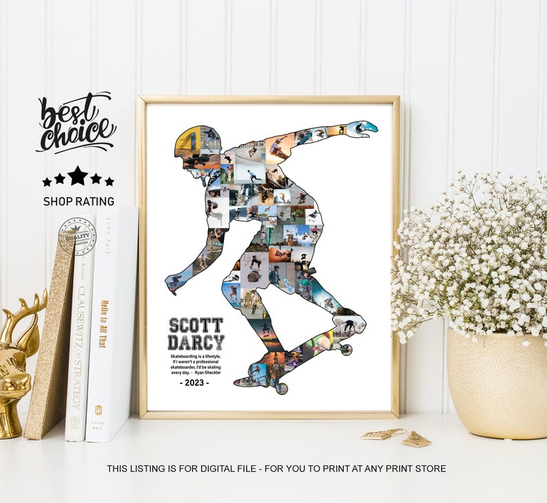 Snowboard Gift Ideas - Personalized Snowboarding Gift - Sports Photo ...