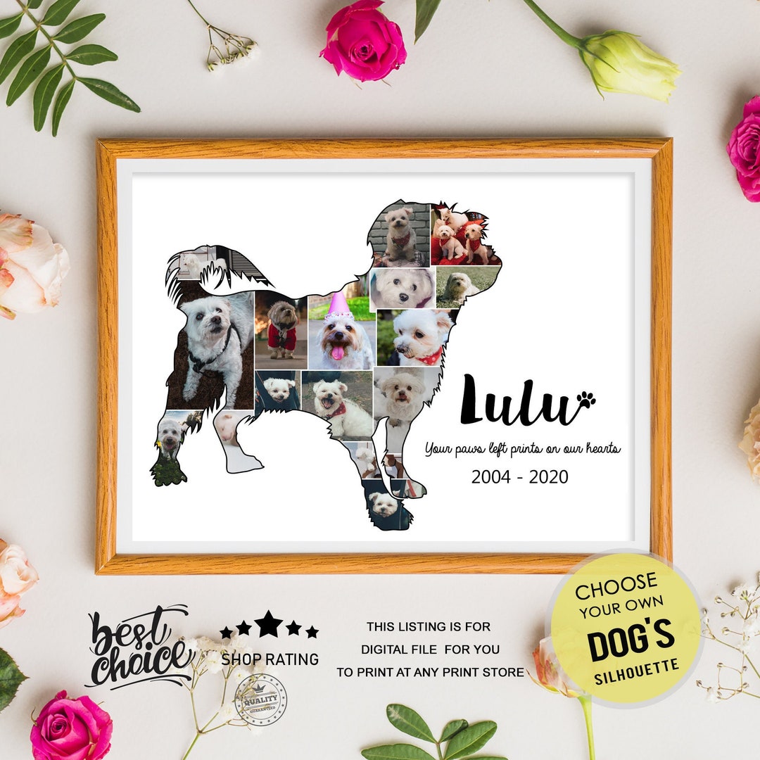 Maltese Collage Gift - Pet Memorial Pet Loss Gift Ideas - Any Dog Breed ...
