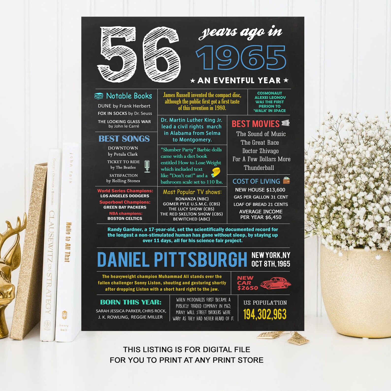 fun-facts-1992-29th-birthday-gift-for-him-brother-son-etsy