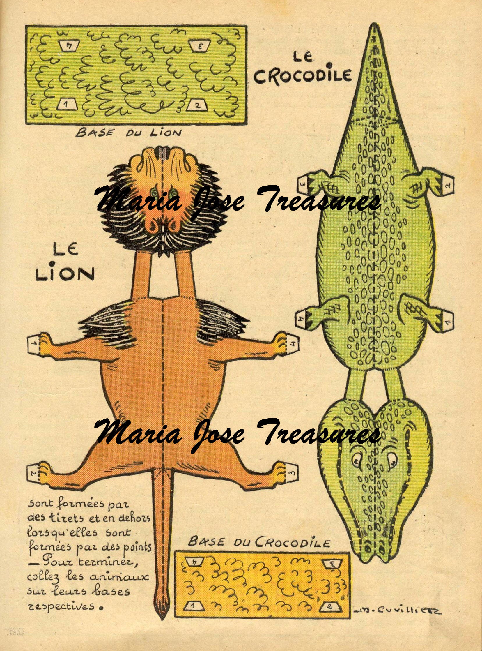 Vintage Zoo Animals Paper Model Foldable Cut Outs Digital Download - Etsy