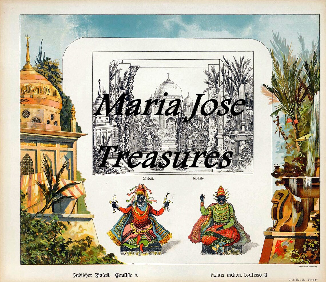 Vintage Theater Reproductions Backdrop & Side Scenes Paper Doll Cut ...