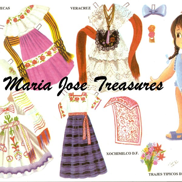 Mexican Paper Dolls - Etsy