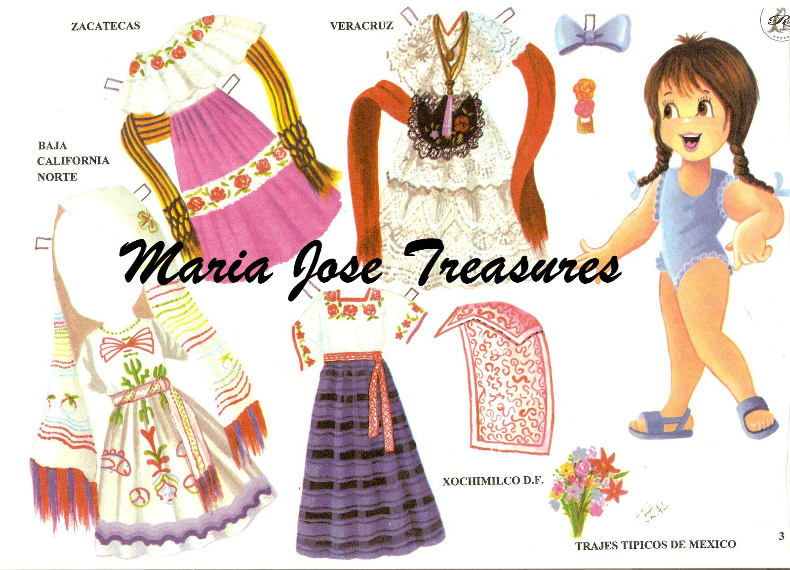 Vintage Mexican Paper Dolls Digital Download - Etsy