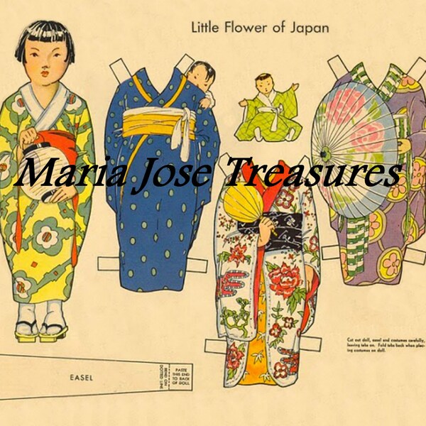 Japanese Paper Dolls - Etsy