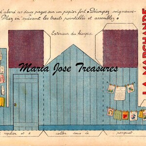 Vintage Newstand Shop Paper Model Cut Outs Digital Download - Etsy