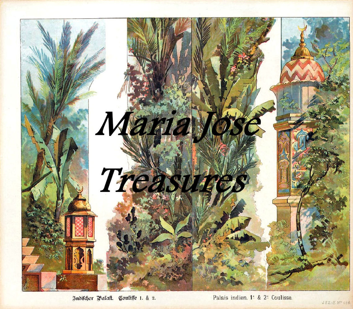 Vintage Theater Reproductions Backdrop & Side Scenes Paper Doll Cut ...