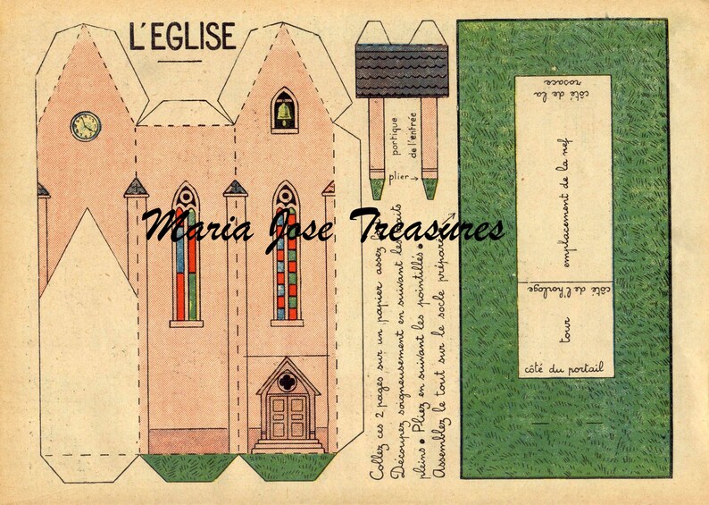 Vintage Church Paper Cut Outs Digital Download - Etsy