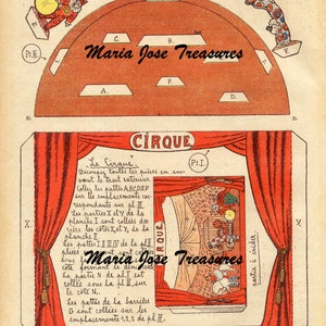 Vintage Circus Scene Paper Model Cut Outs Digital Download - Etsy