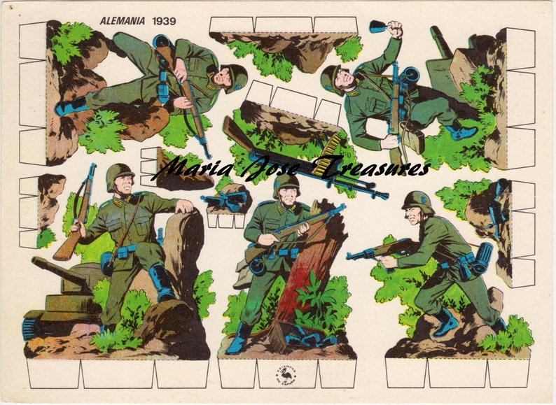Vintage German Soldiers 1939 Paper Dolls Digital Download - Etsy