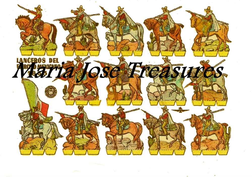 Vintage Mexican Soldiers Paper Cut Outs Digital Download - Etsy