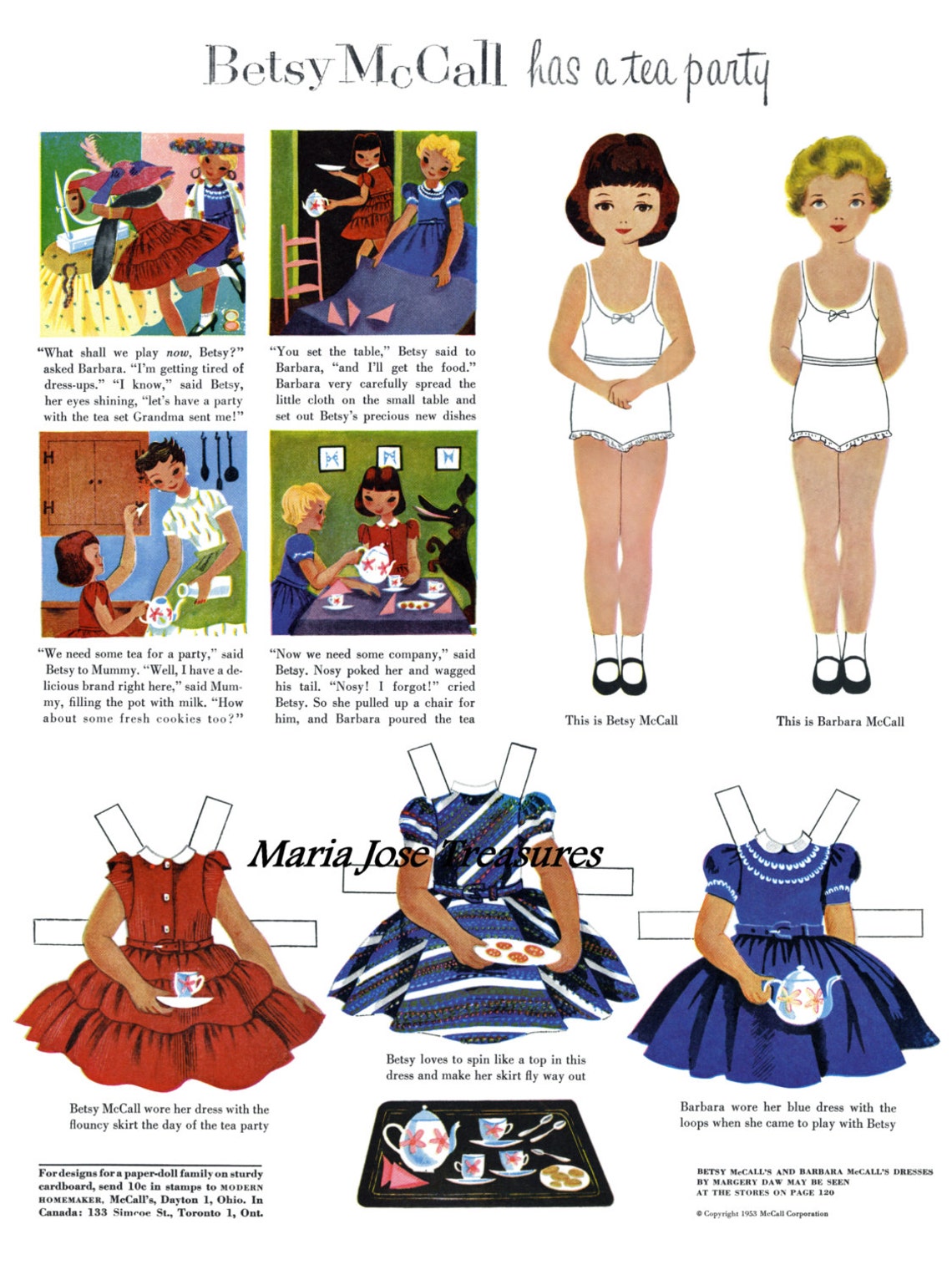 Betsy in January Paper Dolls Digital Download - Etsy