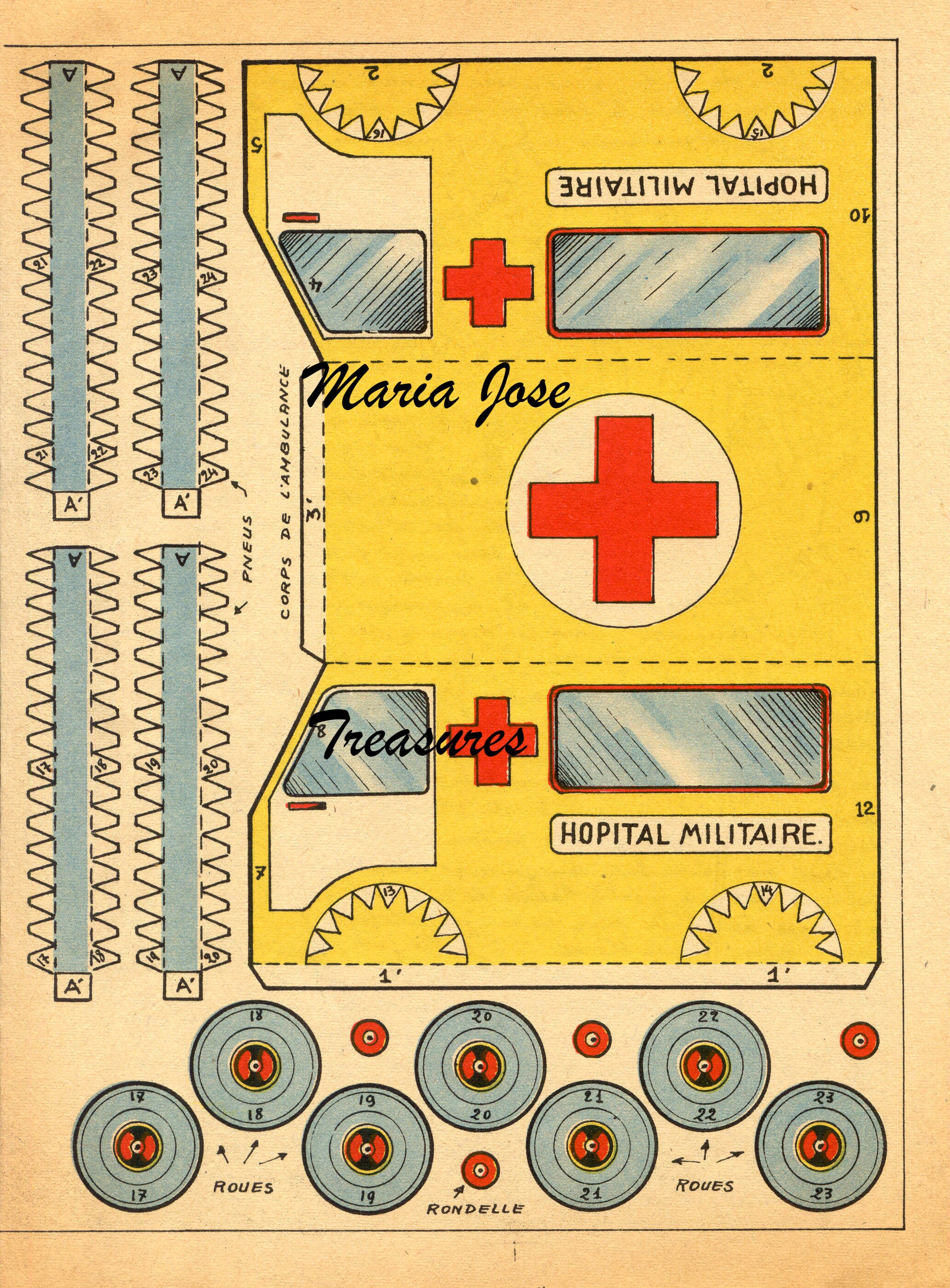 Vintage Ambulance Paper Model Cut Outs Digital Download - Etsy Canada