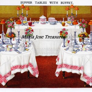 Vintage Victorian Table Setting Images Digital Download - Etsy
