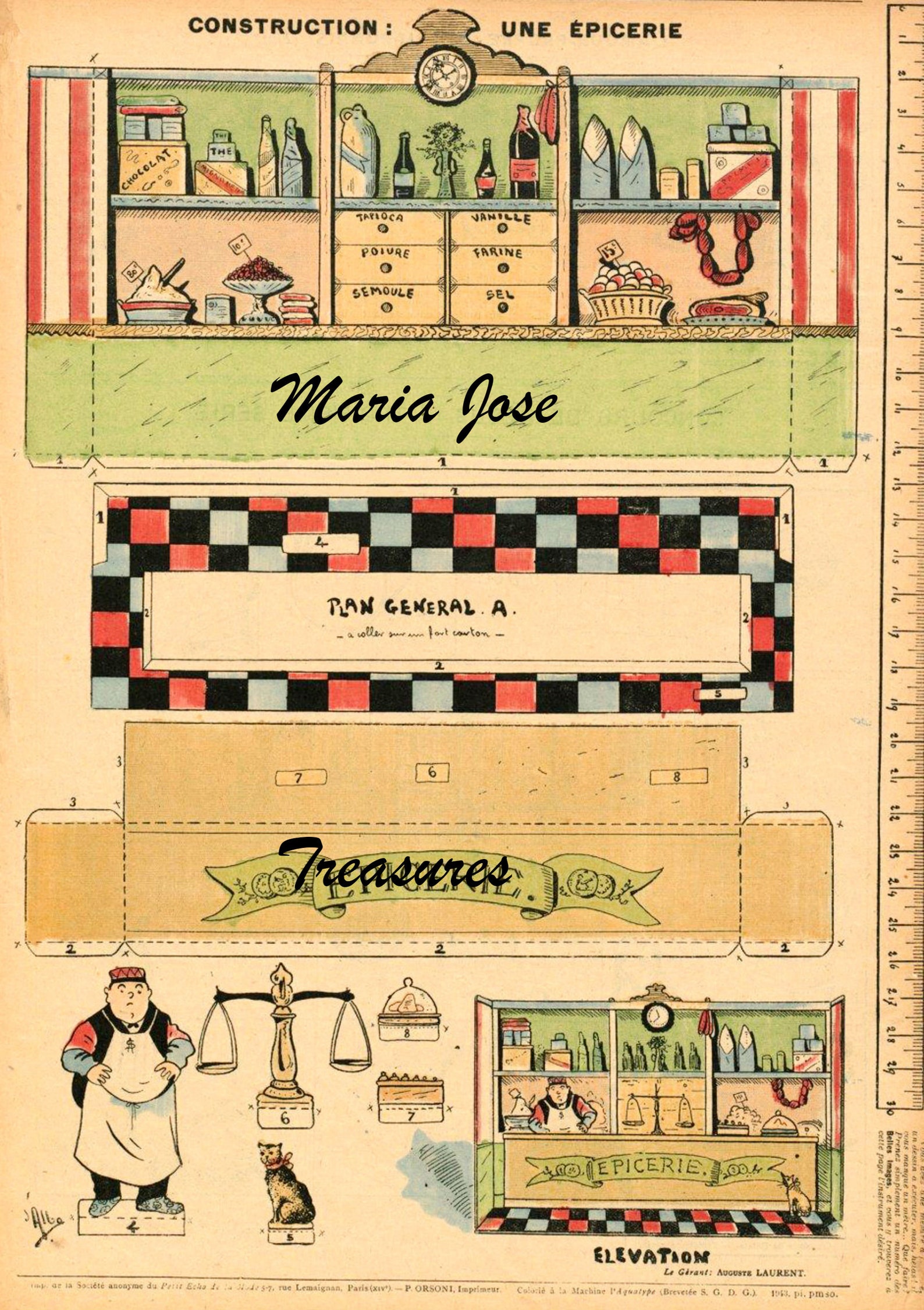 Vintage Grocery Store Paper Model Cut Outs Digital Download - Etsy