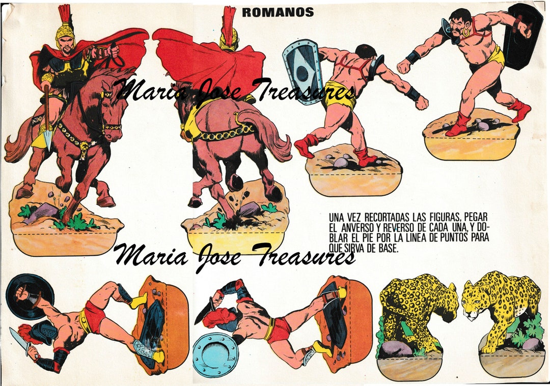 Vintage Roman Soldiers and Gladiators Paper Dolls Digital Download - Etsy