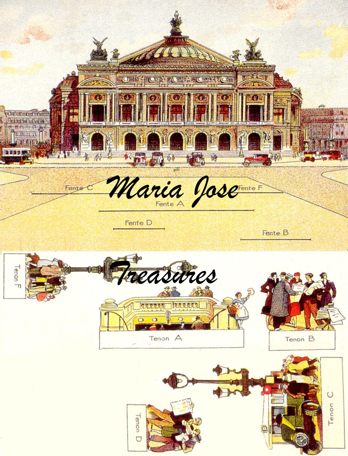 Vintage Building and Plaza Scene Paper Models Digital Download - Etsy