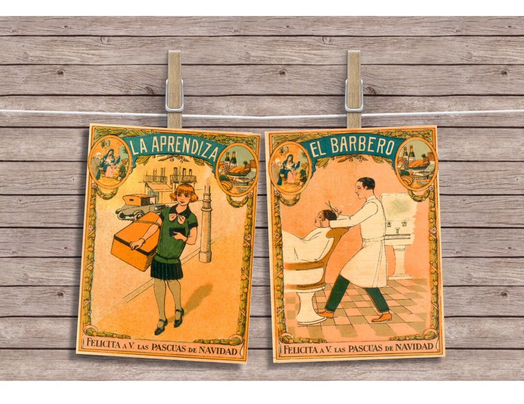 Vintage Images From Old aguinaldos Cards Digital Download - Etsy