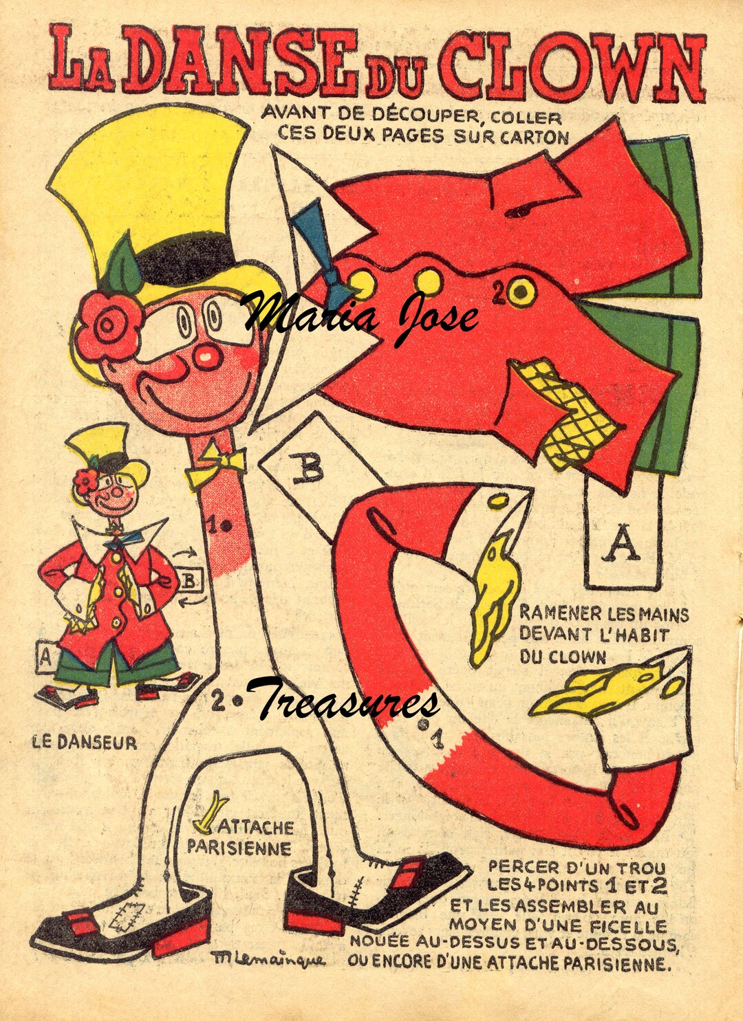 Vintage Scene clowns Dancing and Playing Music - Etsy