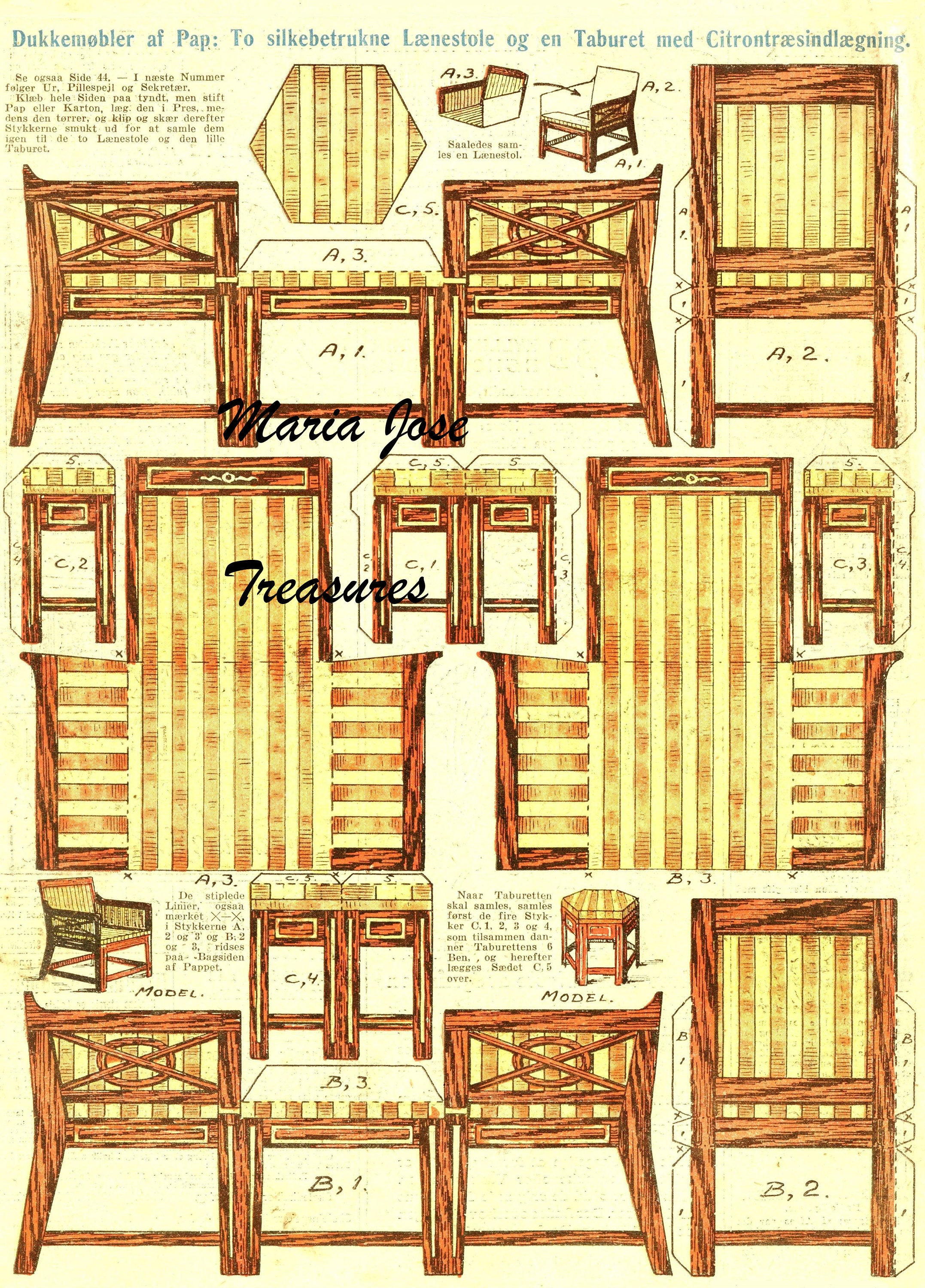 Paper Dollhouse Furniture