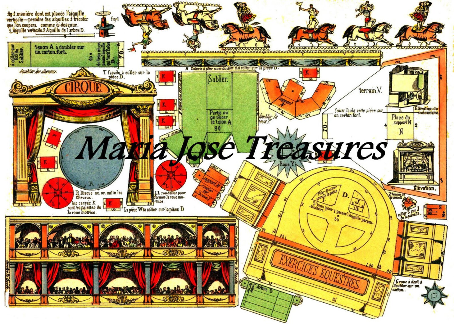 Vintage Circus Paper Model Theater Cut Outs Digital Download - Etsy